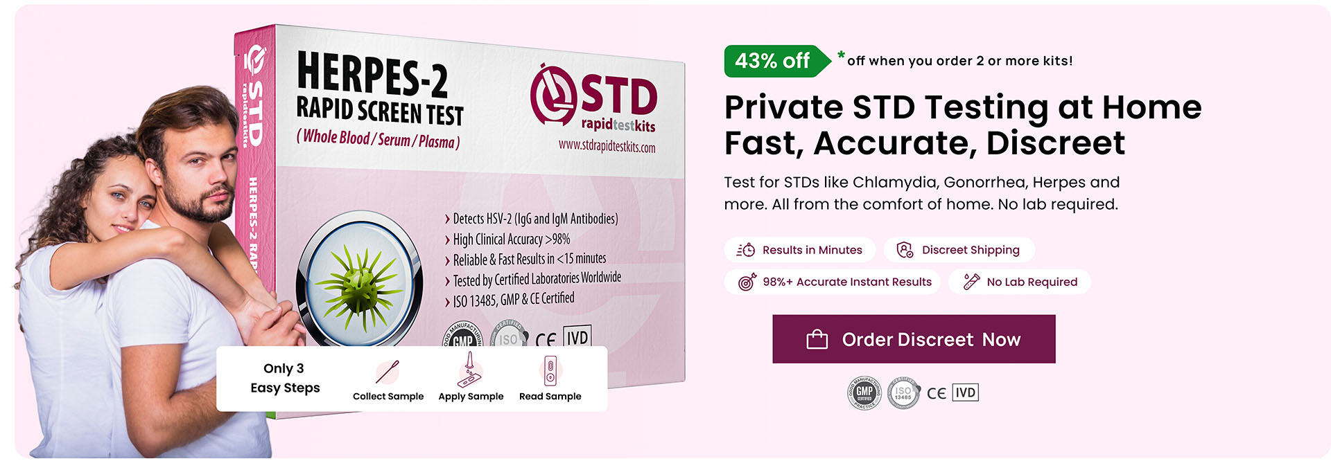 STD Home Test Kits – STD Self-Testing At Home with Discreet USA Shipping